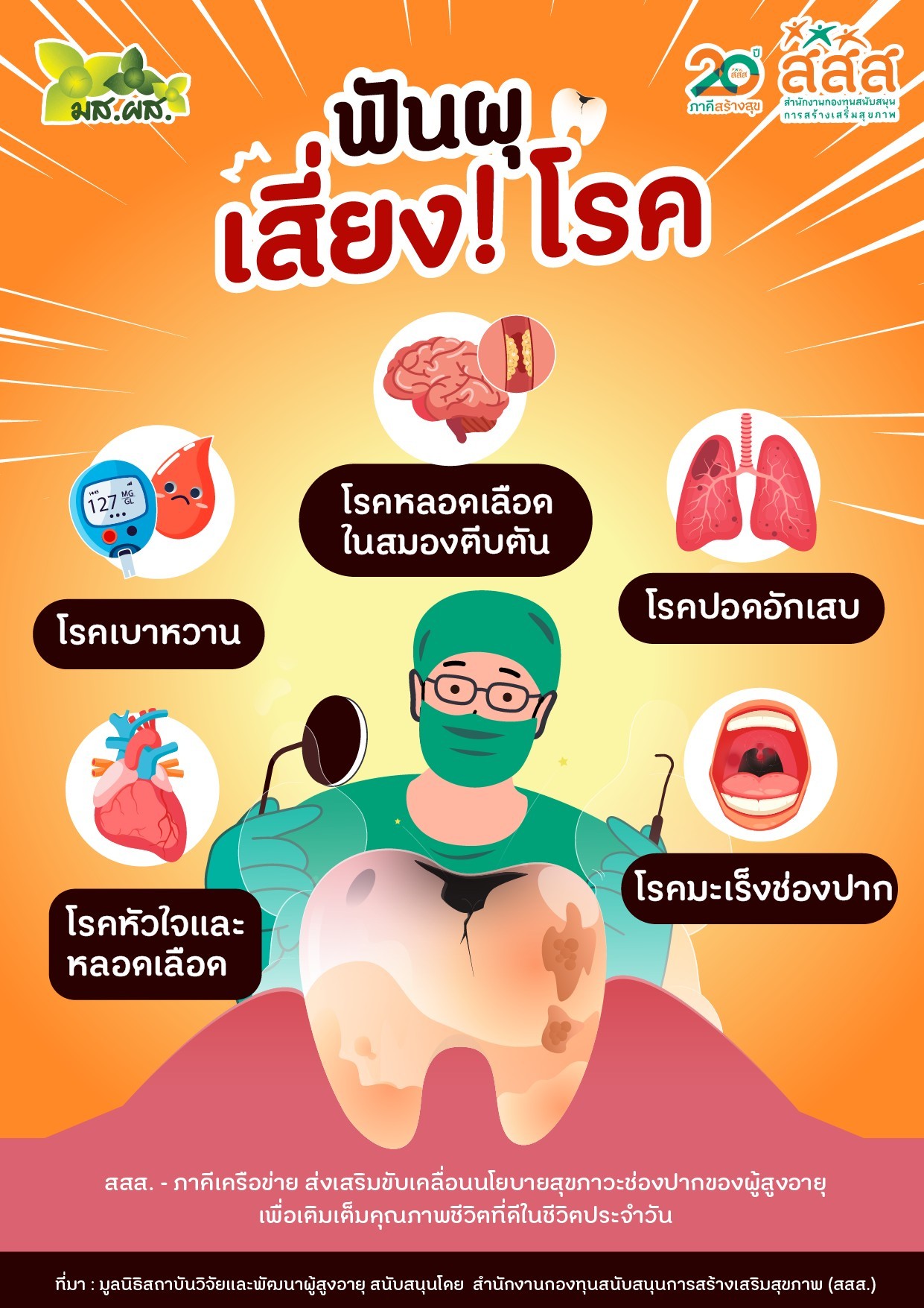 สสส. เตือน ฟันผุเสี่ยงเป็นโรค