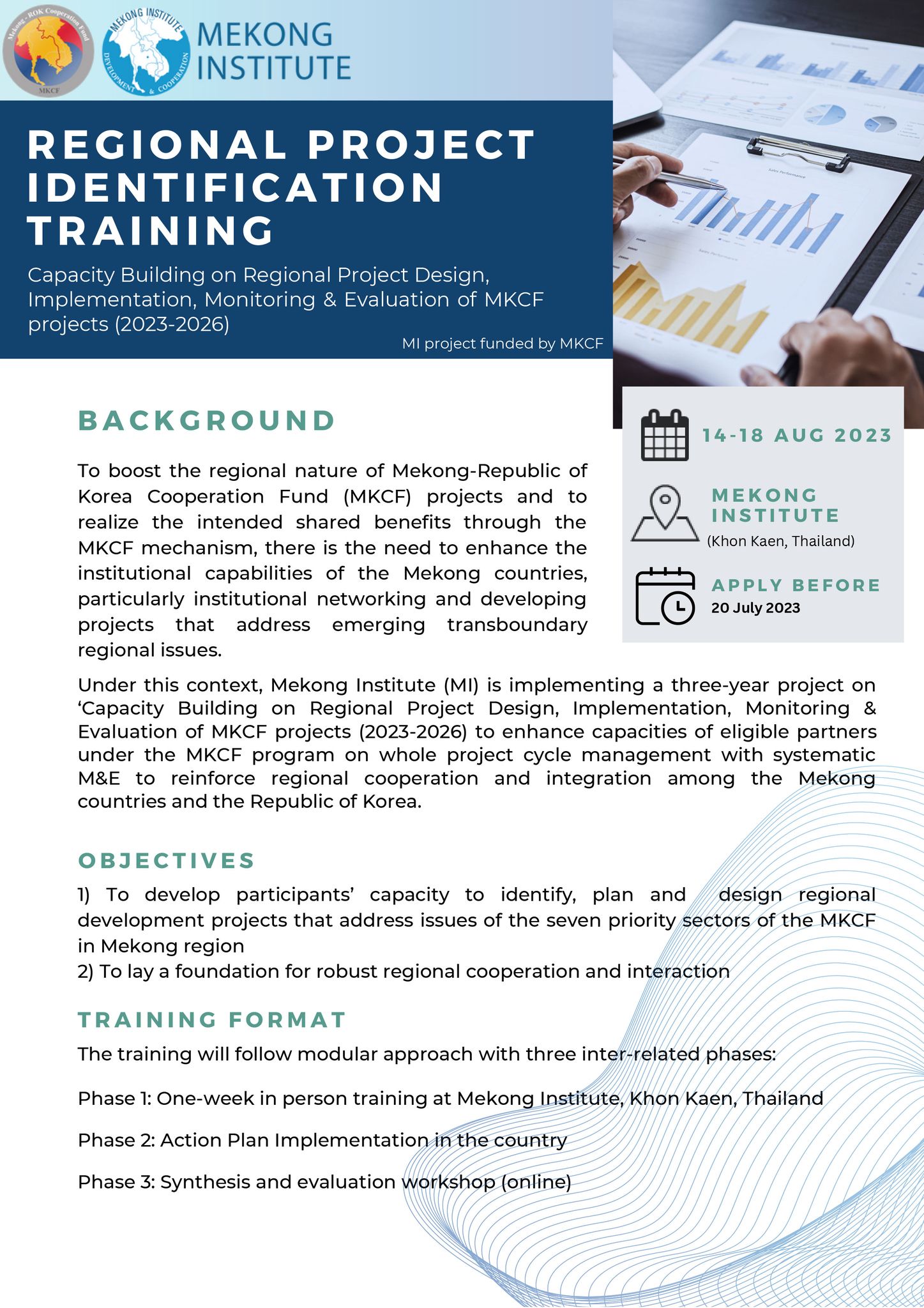 สถาบัน MI เชิญชวนผู้สนใจสมัครเข้าร่วมการฝึกอบรม Regional Project ...